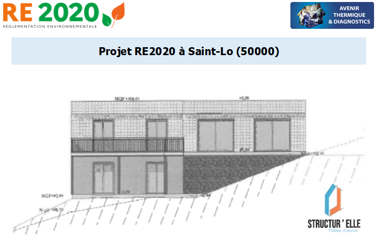 Etude thermique RE2020 + ACV à Saint-Lo 50000