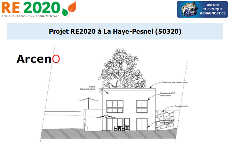Etude thermique RE2020 + ACV à La Haye-Pesnel 50320